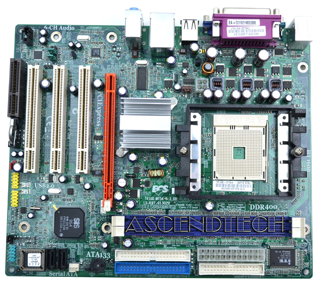 761GX-M754 V:3.0B | Ecs 761Gx-M754 Socket 754 Ddr Pci-E X16