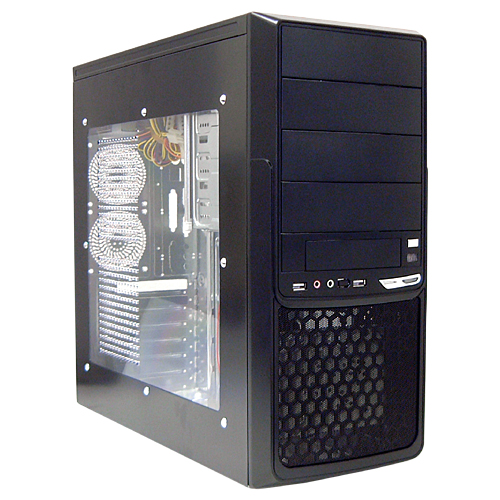 CP6004BKW | Atx Window Case Black Mesh Front Panel