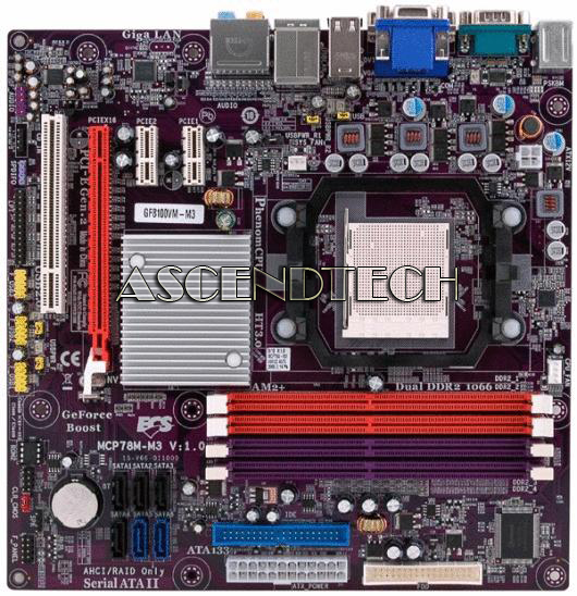 GF8100VM-M3 V1.0 | Ecs Gf8100vm-M3 Am2+ Am3 Ddr2 Hybrid Sli
