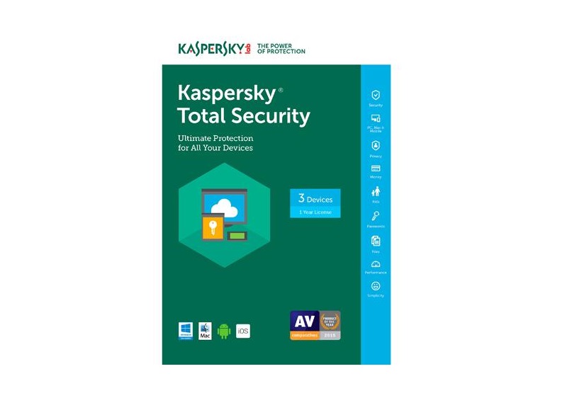 3 Device - 1 year | Kaspersky Total Security 2017 3 Pcs
