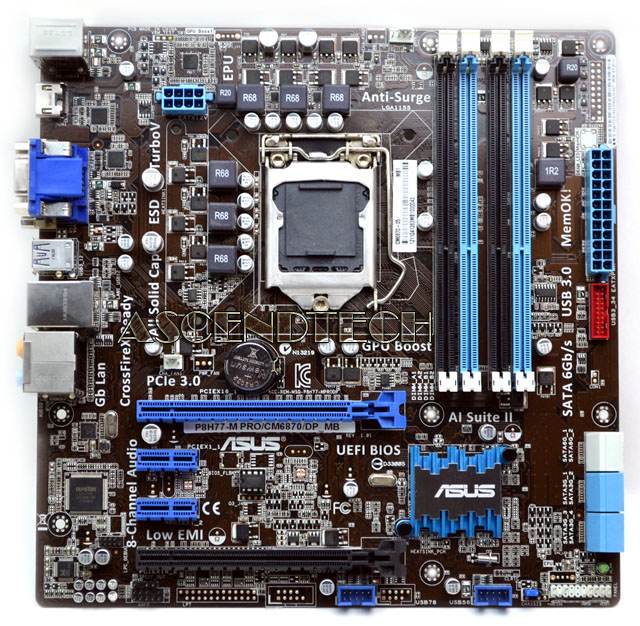 CM6870 H77 DVI HDMI SATA | Asus P8h77-M Pro/Cm6870 Motherboard