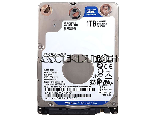 WD10SPZX WD10SPZX-22Z10T1 | Wd Blue 1Tb 2.5" Hdd Wd10spzx-22Z10t1